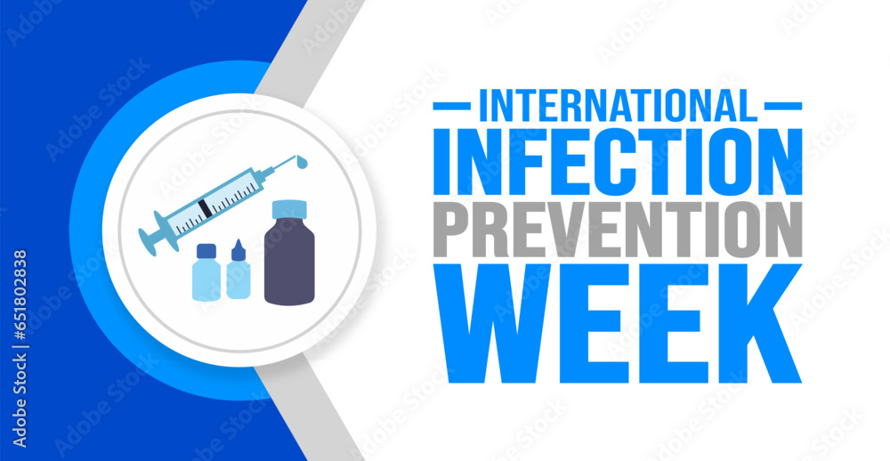 October is International Infection Prevention Week background template ...