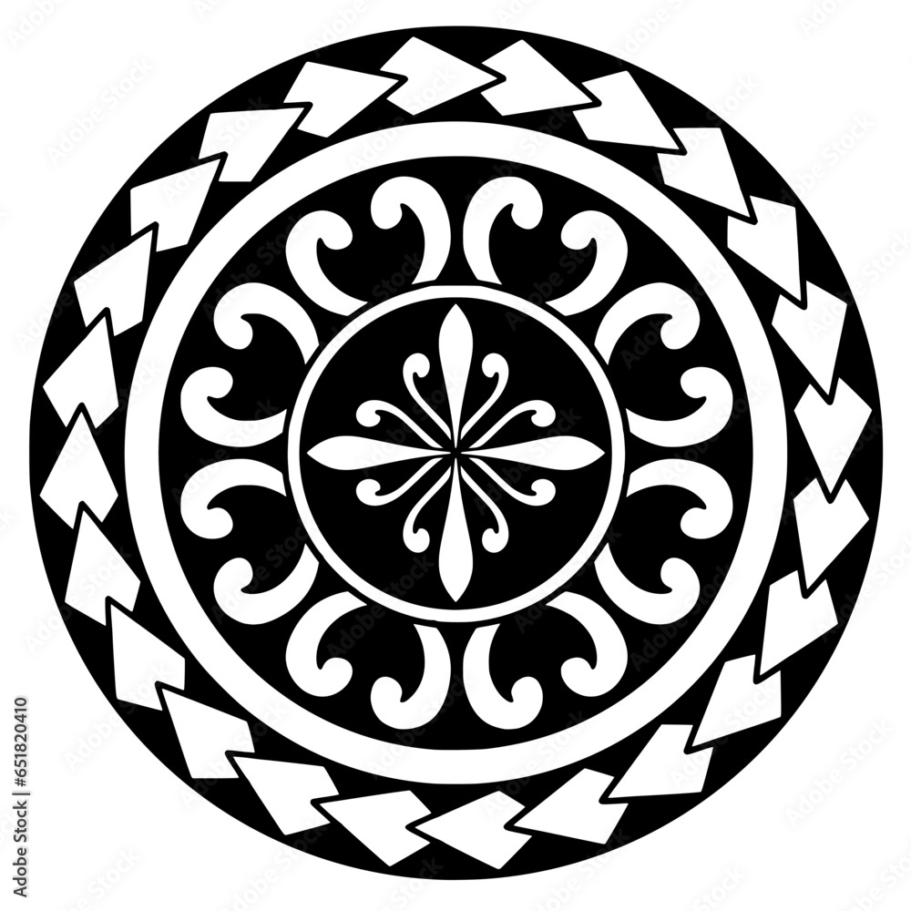 Polynesian circle tattoo design. Aboriginal samoan. Vector illustration ...