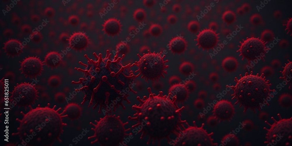 Nipah virus background, virus background, red viruses Stock ...
