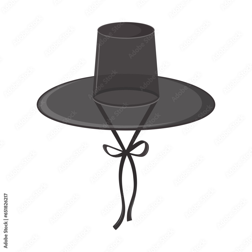 Gat, Korean traditional hat worn by men along with hanbok (Korean ...