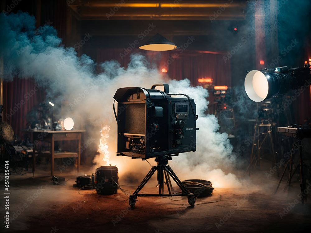 Foto de Estudio cine para películas, cámara reflex, recurso web ...