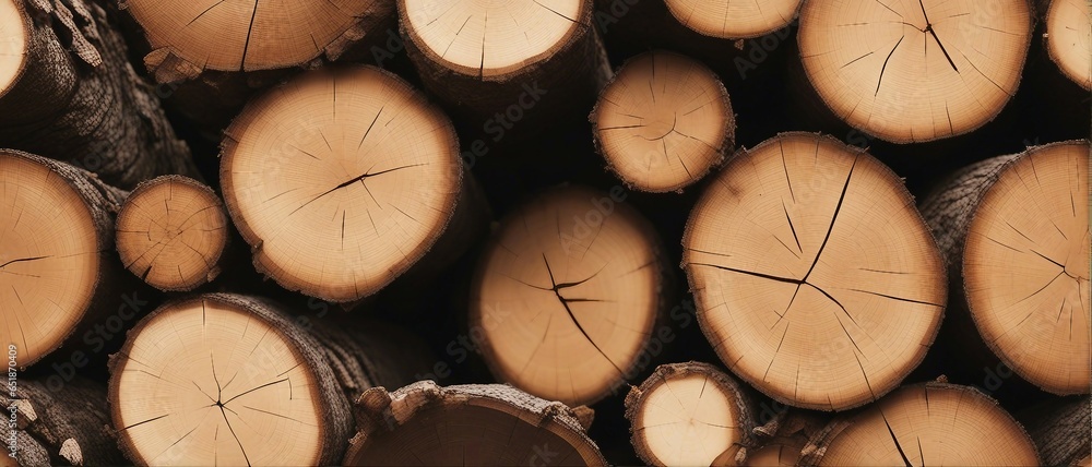 Generative AI wooden log texture background, logs wallpaper, tiles ...