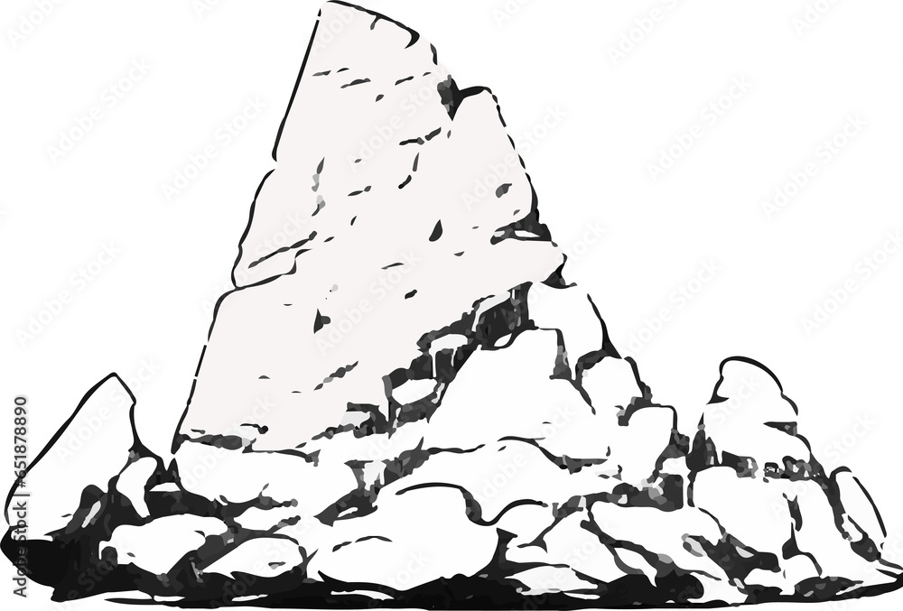 Photo & Art Print plies of rock comic drawing lines dry ink for ...