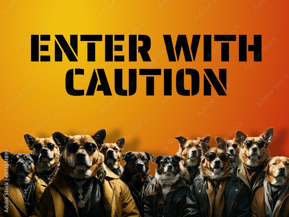 Beware of Dogs Warning Sign Background Gangster Alpha Dogs with ...