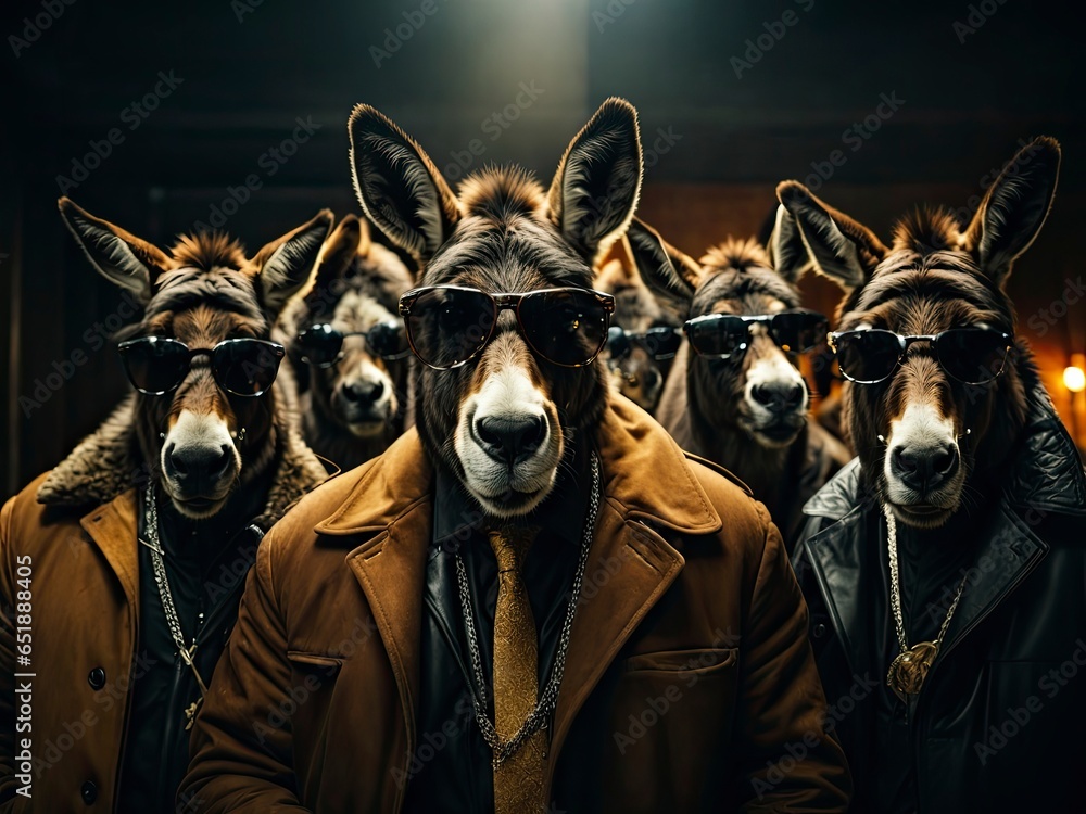 Donkey on Beach Chill Party Background Alpha Donkeys Jackass with ...