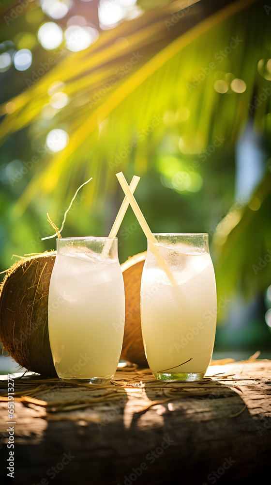 coconut juice drink food afternoon tea photography poster background ...
