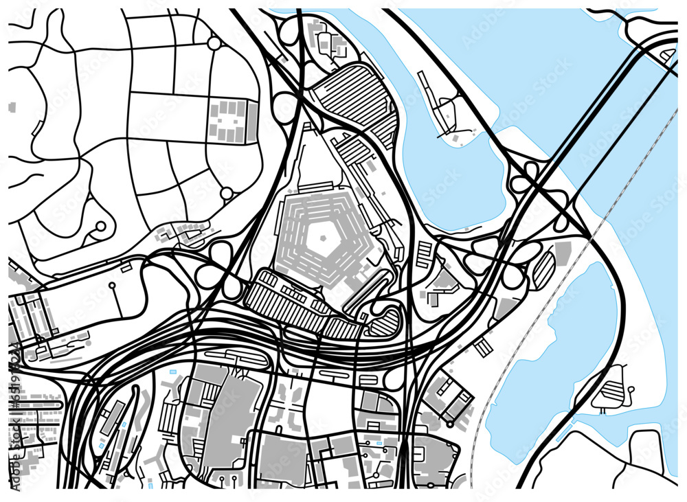 Poster Overview map of the Pentagon, Arlington County, Virginia, United ...