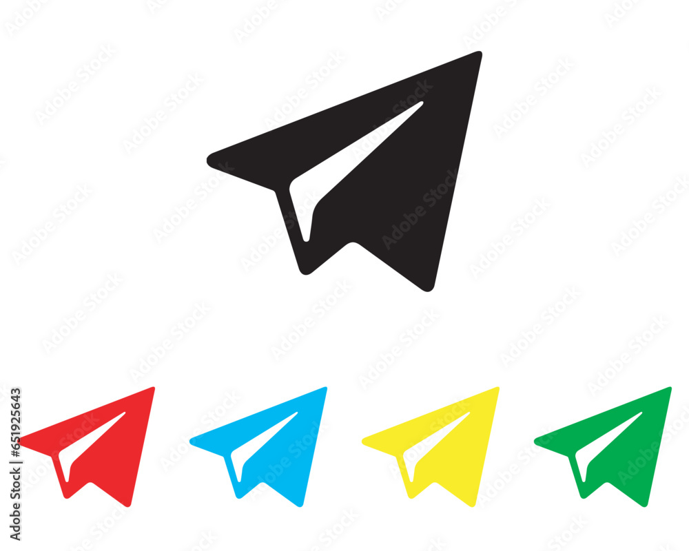 Airplane icon vector. Telegram icon sign symbol in trendy flat style ...