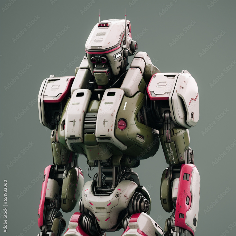 Mecha Robot Exoskeleton Droid Futuristic Bot Machine Space Heavy Battle ...