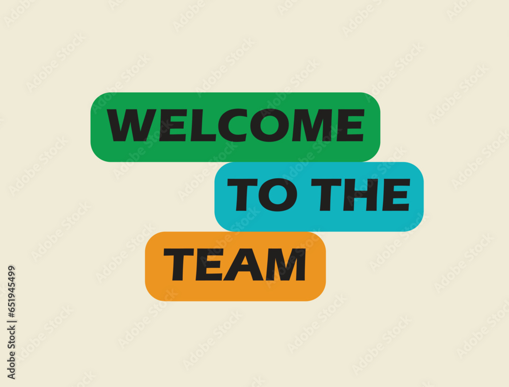 Welcome to the team vector text with multicolor used for ppt, vector ...