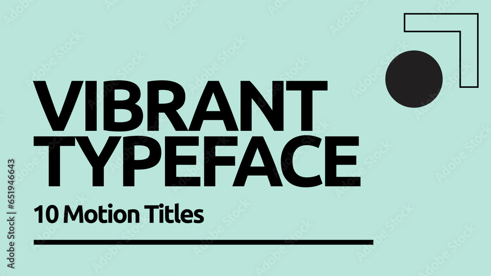 Vibrant Typeface | Animated Titles with Control Panel Stock Template ...