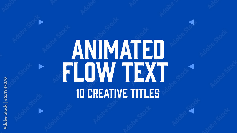 Animated Flow Text | Animated Titles with Control Panel Stock Template ...