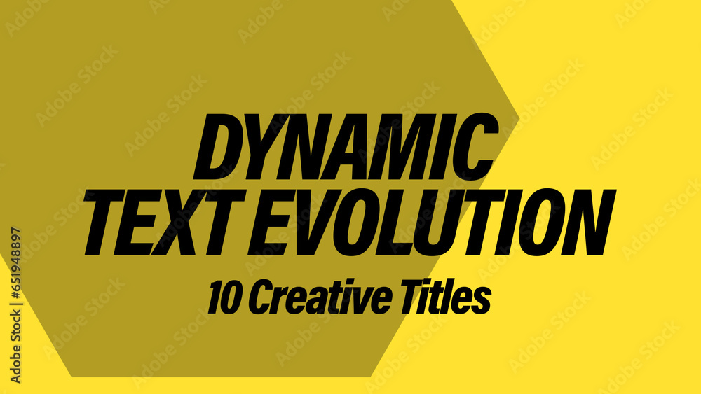 Dynamic Text Evolution | Animated Titles with Control Panel Stock ...
