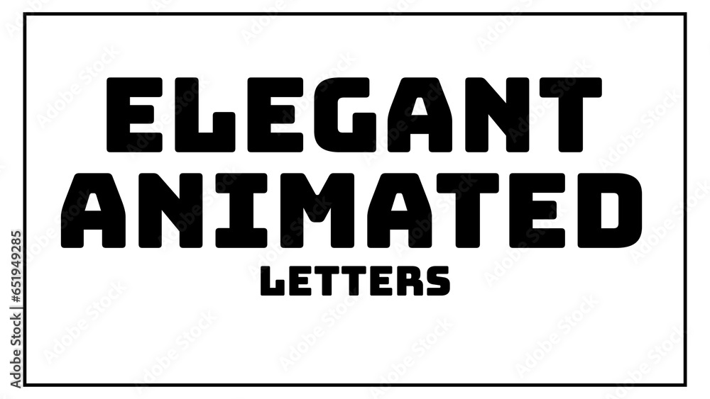 Elegant Animated Letters | Animated Titles with Control Panel Stock ...