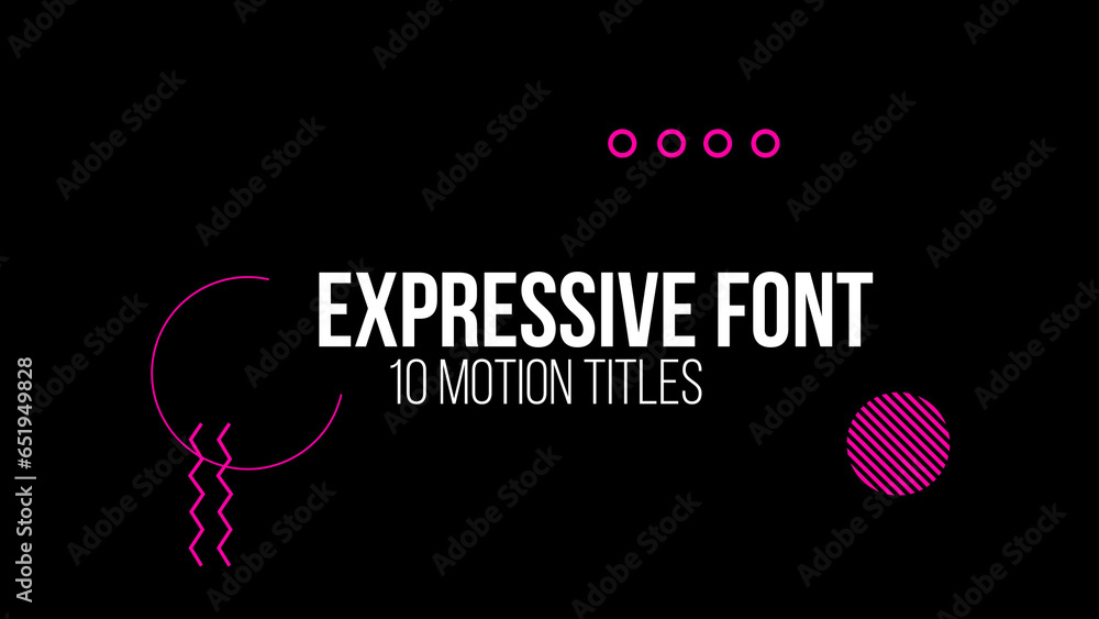Expressive Font Flow | Animated Titles with Control Panel Stock ...