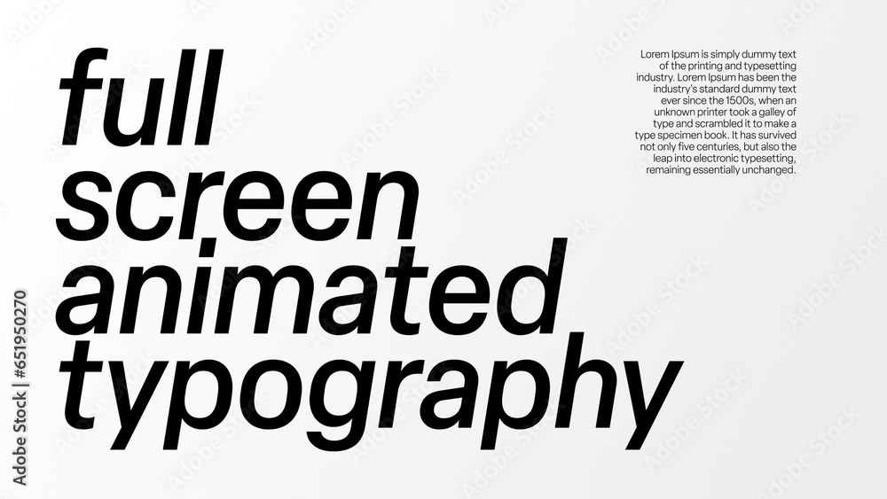 Full-Screen Titles | Animated Titles with Control Panel Stock Template ...