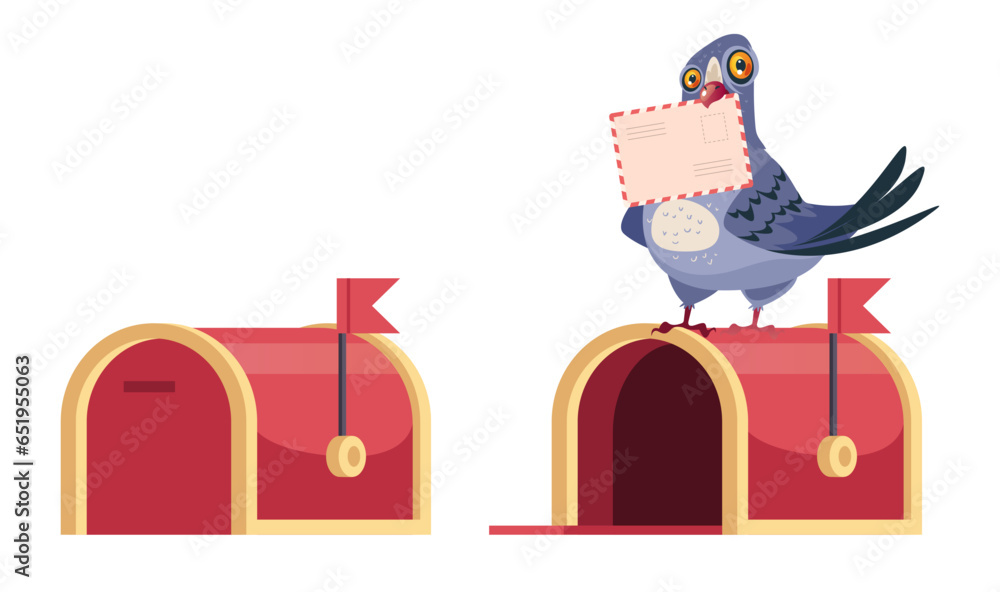 Mailbox mail cartoon send email delivery letter letterbox post box ...