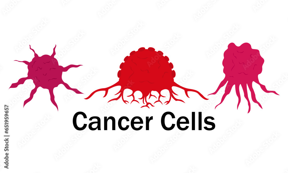 Normal Cell and Cancer Cell Vector Design, 100% vector illustration ...