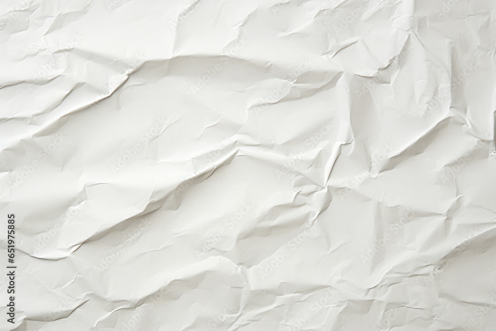 Weathered white paper texture background with creased crumpled surface ...