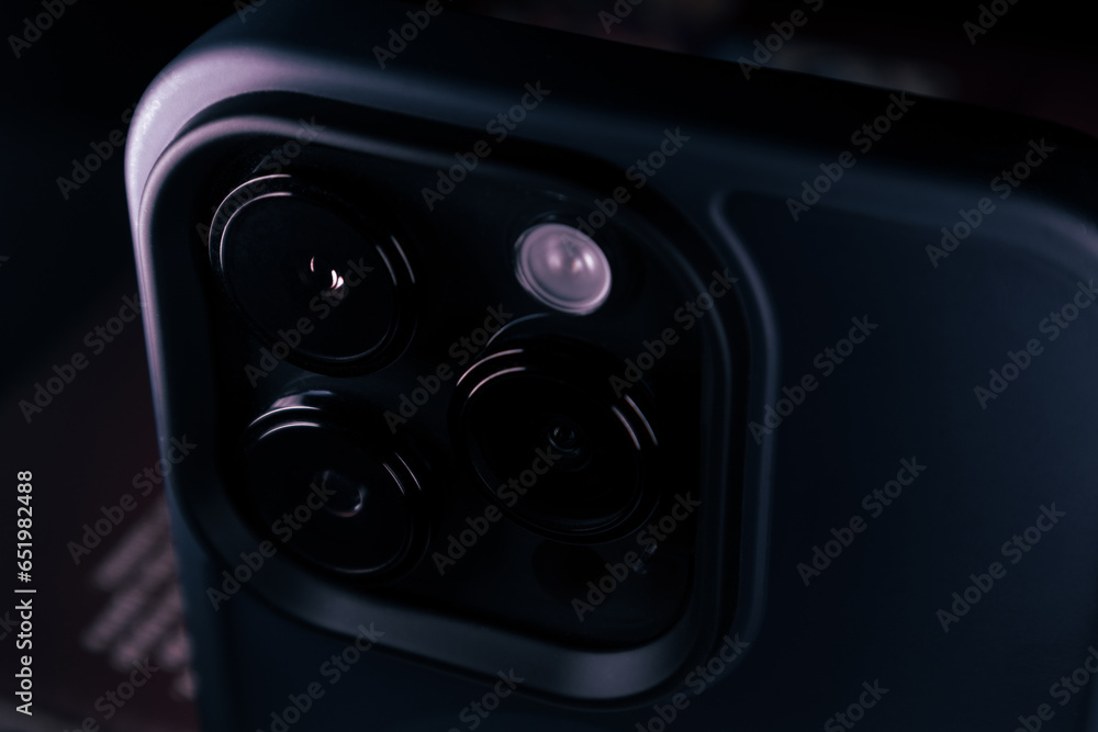 iPhone 14 Pro camera module. Back side of iPhone 14 Pro. iPhone 14 Pro ...