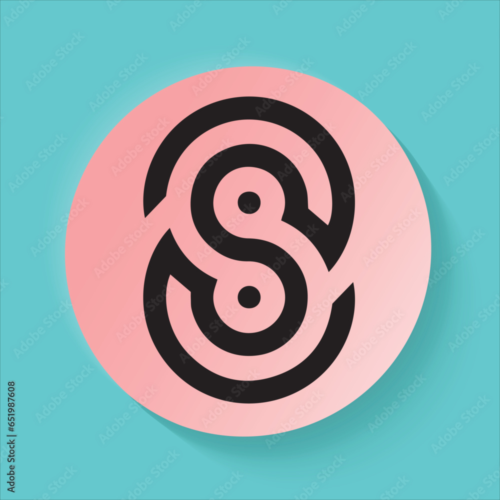 SS, s8, s and 8 monogram logo. S logo template, S8 logo .vector. number logo, S and 8, S8, 8S. s ...