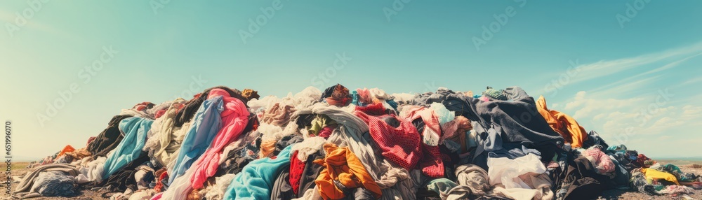 Heap Of Clothes Tossed Into Landfill Clothing Waste Crisis, Pollution ...