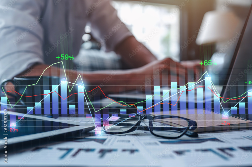 Foto de investment, graph, finance, bar, growth, profit, analysis ...