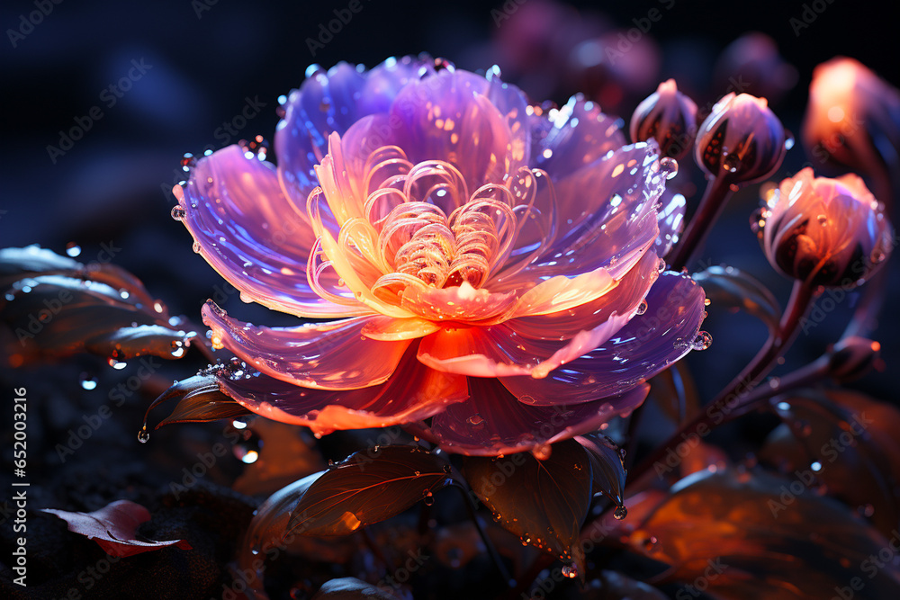 Pink glitter roses against black background. Purple roses background ...