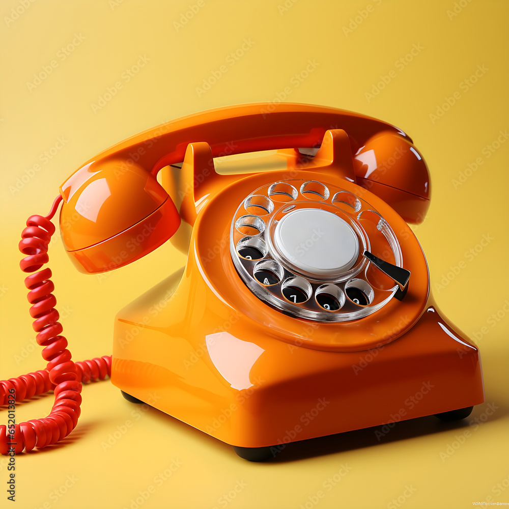 Step back in time with this image of a 1980s-style rotary dial ...