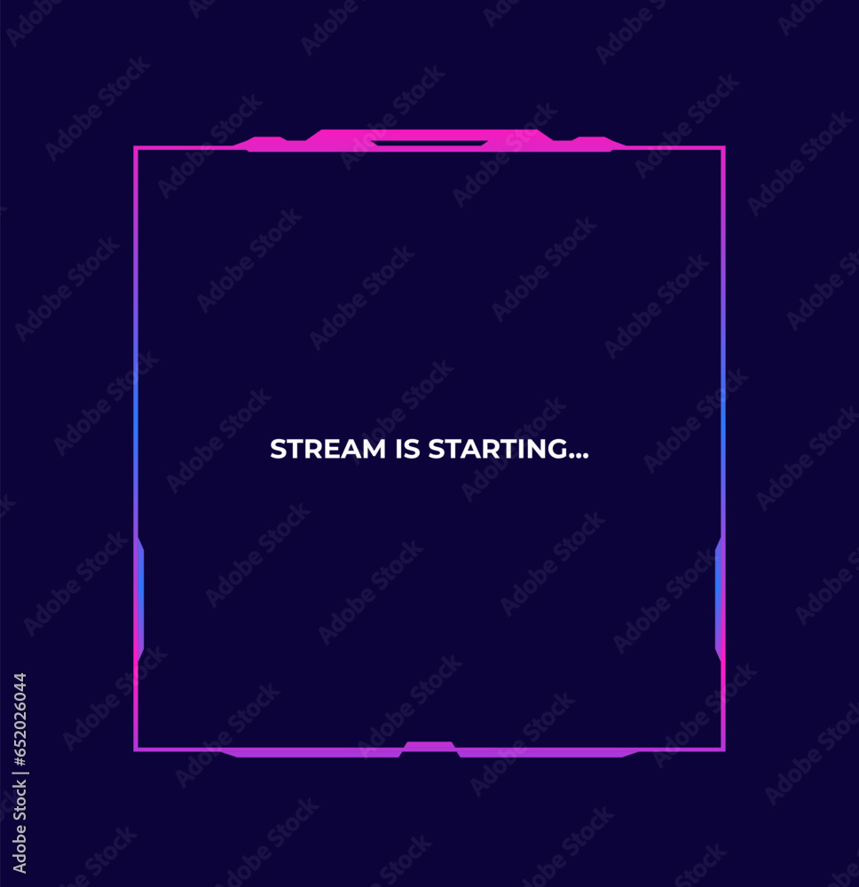 Live stream interface overlay frames for gamer broadcast or streaming ... Live stream interface overlay frames for gamer broadcast or streaming ...