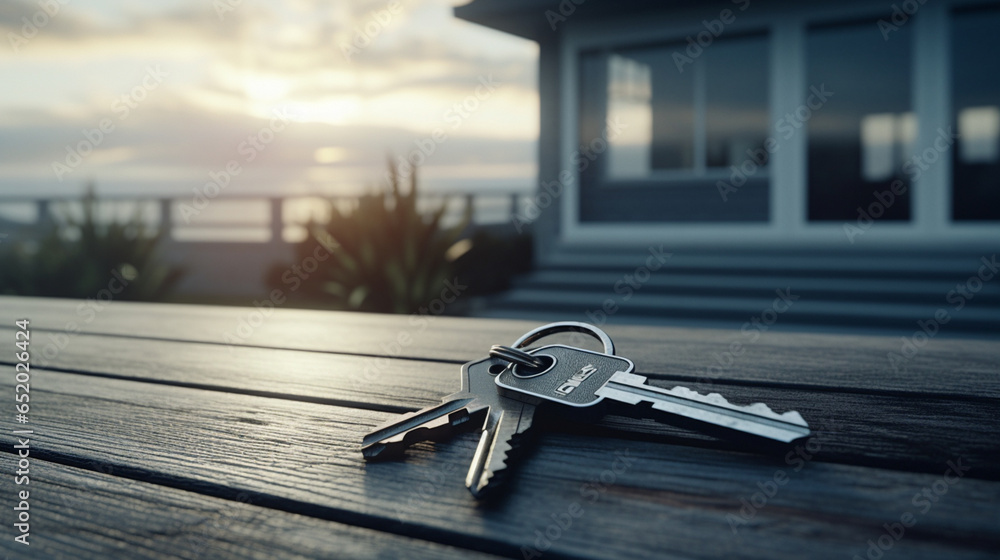 The keys are on the table from the house by the sea. Keys on the table ...