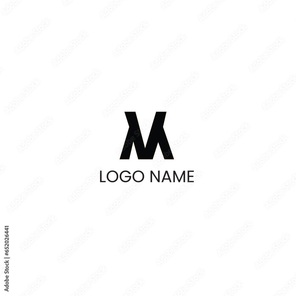 Vetor de initial Letter MV logo/icon/symbol design. vector MV design ...