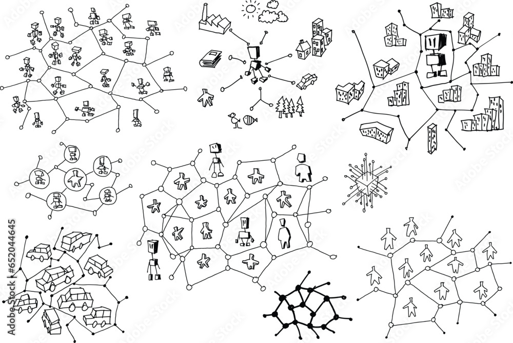 hand drawn architectural sketches of artificial intelligence topics and ...