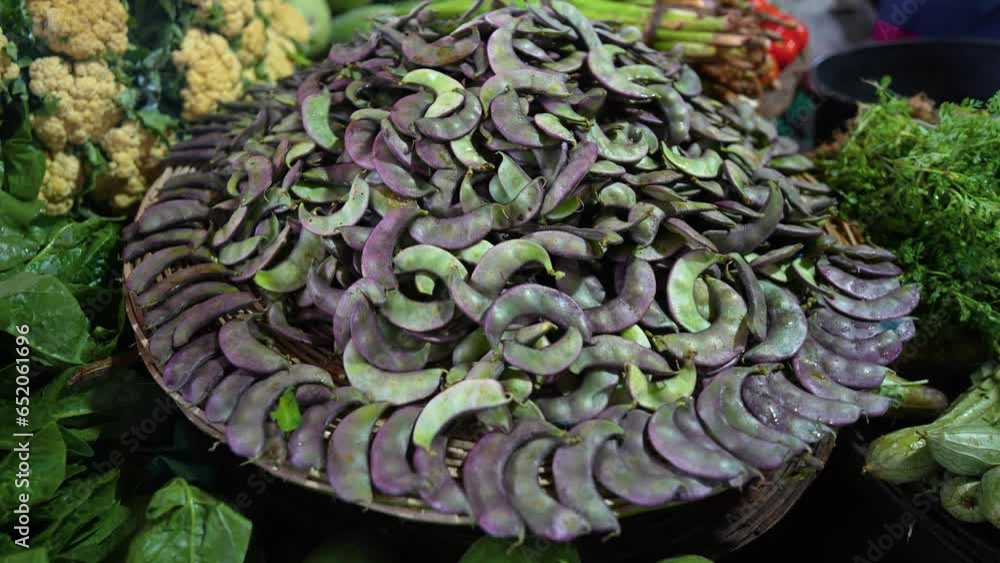 fresh raw organic beans at market. Beans are a nutritious and versatile ...