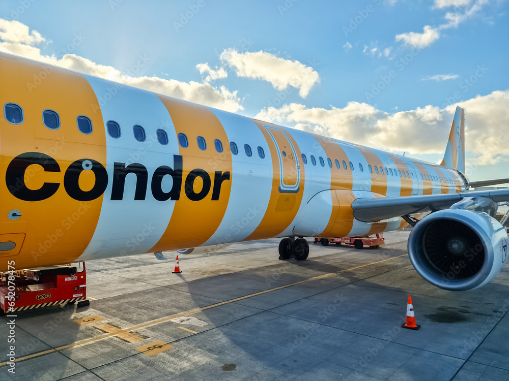Tenerife, Spain 21.September 2023 An Aircraft of the airline Condor ...