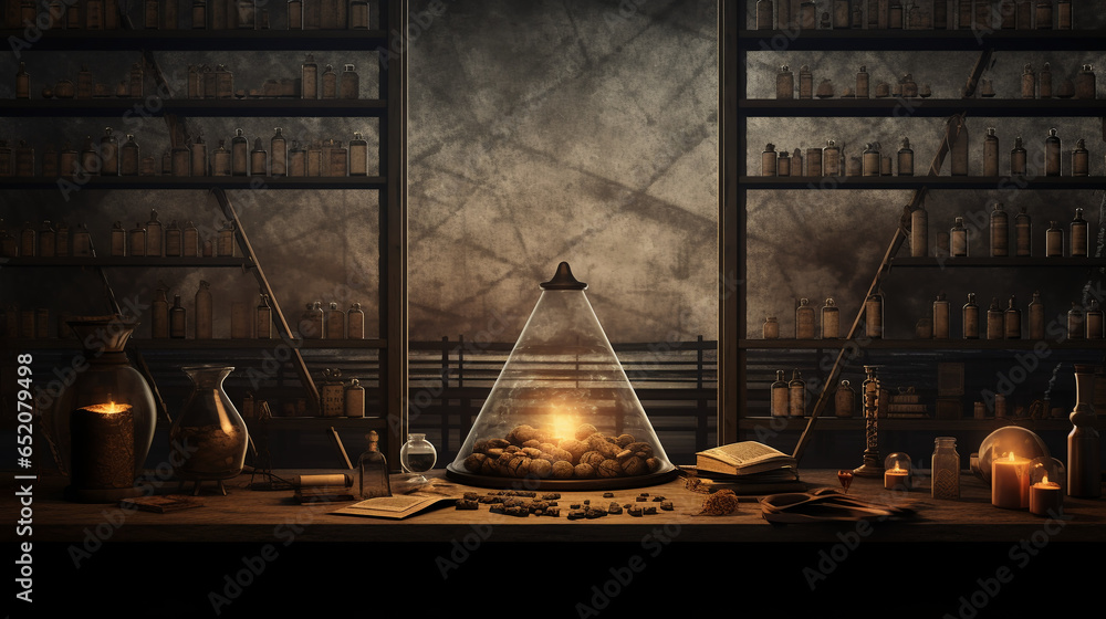 ancient alchemy background, AI Generated Stock Illustration | Adobe Stock