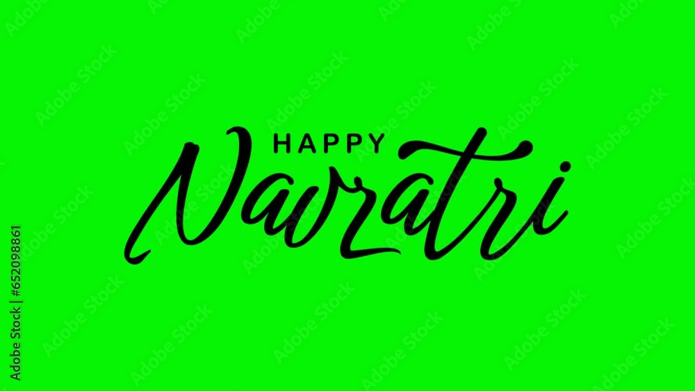 Happy Navratri Text Animation with Green Screen. Great for Happy ...