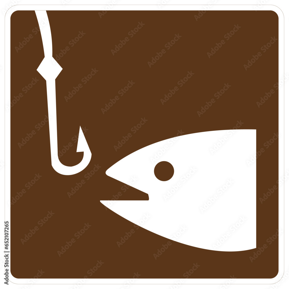 pesca, icono, vector, símbolo, silueta, ilustración, señal, café ...