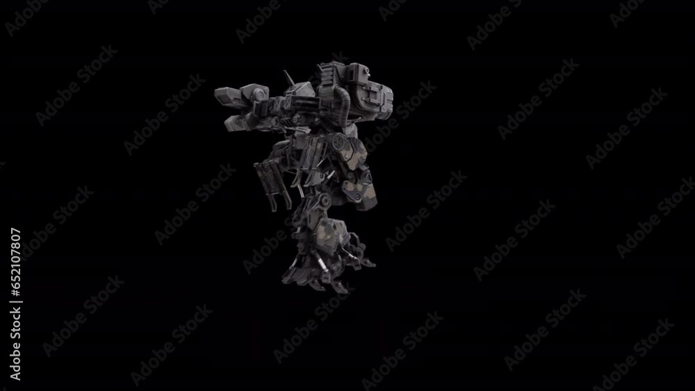 Robot warrior 3d model, futuristic machine rendering animation, running ...