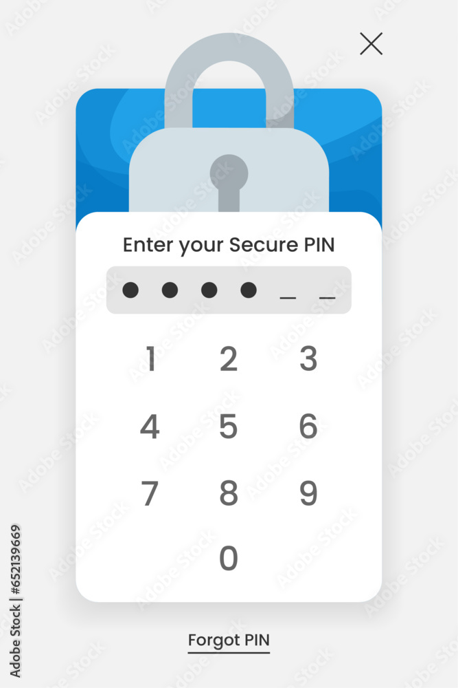 input pin code concept illustration flat design vector. simple, modern ...