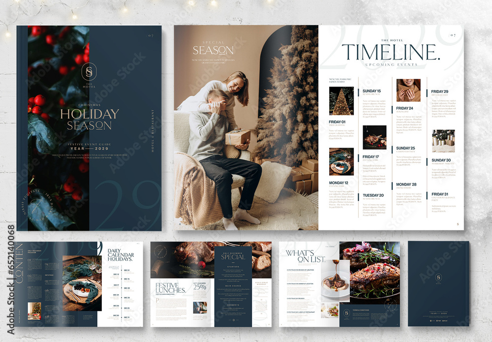 Christmas Brochure Magazine Layout Stock Template | Adobe Stock