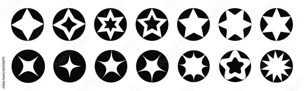 Star icon. Sparkle and star vector icons. Simple star symbol. Flower ...