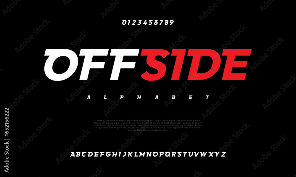 Offside creative modern urban alphabet font. Digital abstract moslem ...