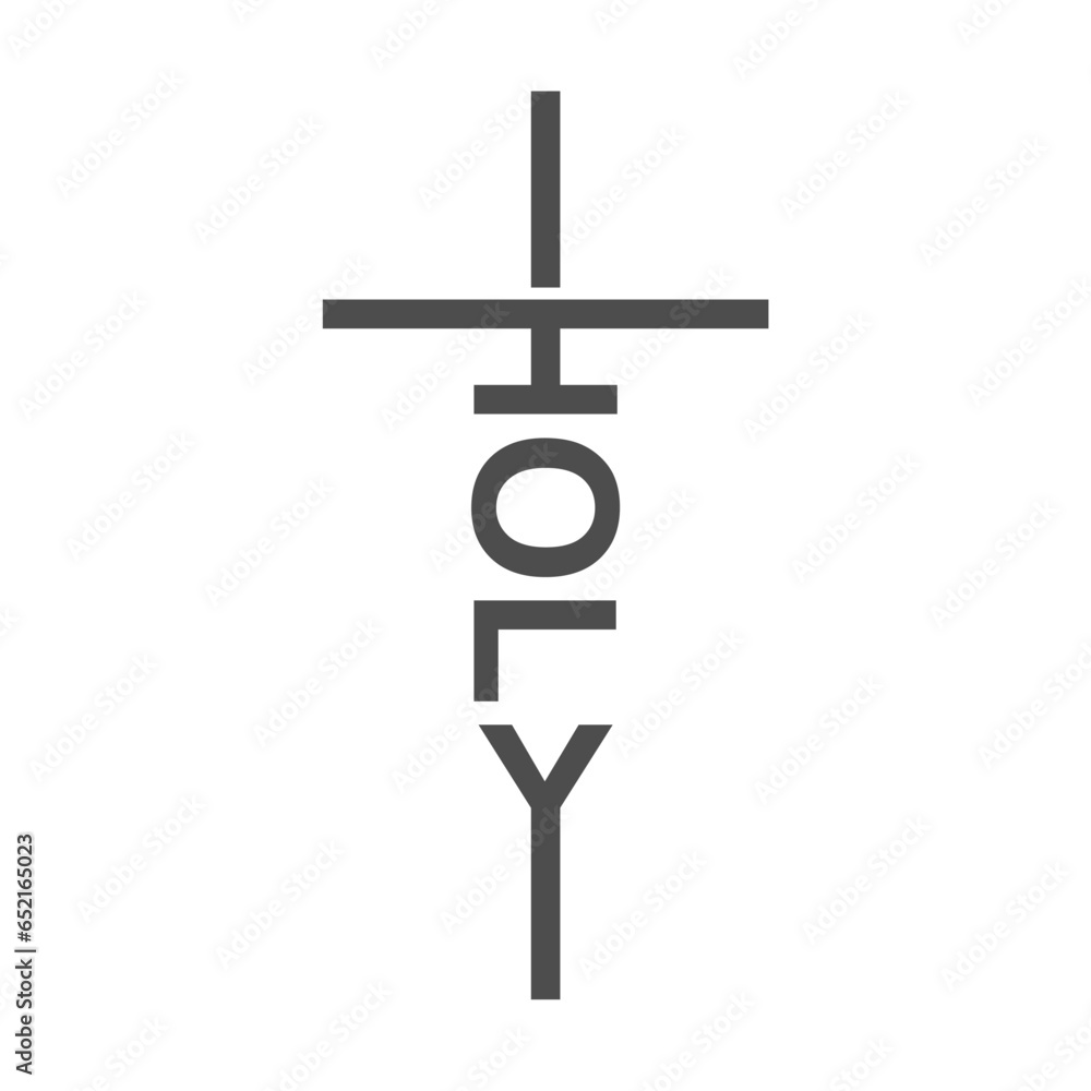 Holy word in the shape of a cross. Christian, religious and church ...