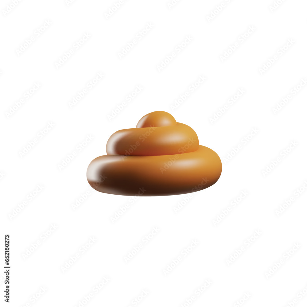Shiny poop pile in cute 3d style, vector illustration isolated on white ...