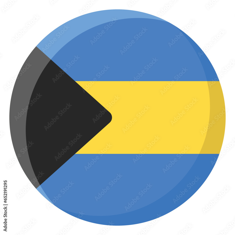 Bahamas Flag Circle Stock Vector | Adobe Stock