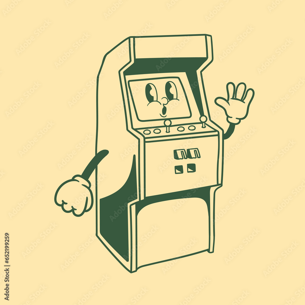 Vintage character design from arcade game Stock Vector | Adobe Stock