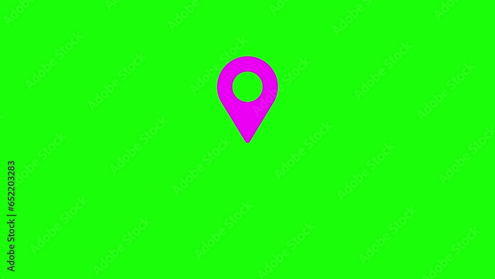 Colorful location icon on world map different information black ...