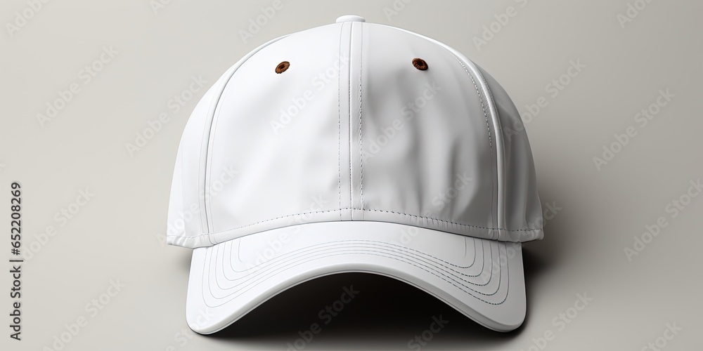 Isolated white cap on white background mockup Stock Photo | Adobe Stock