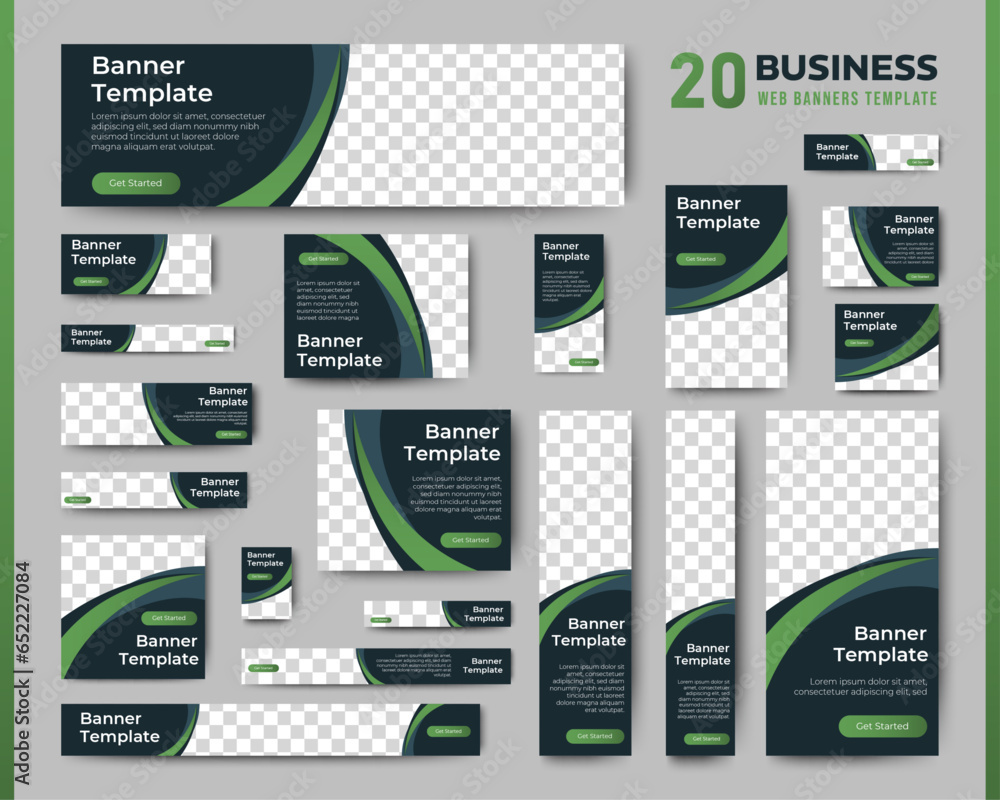 Set of promotion kit banner template design with modern and minimalist ...